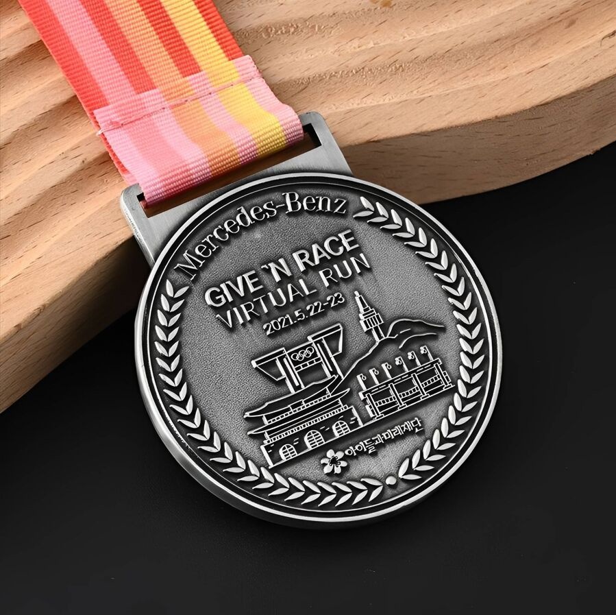 Custom Zinc Alloy Virtual Run Commemorative Medal